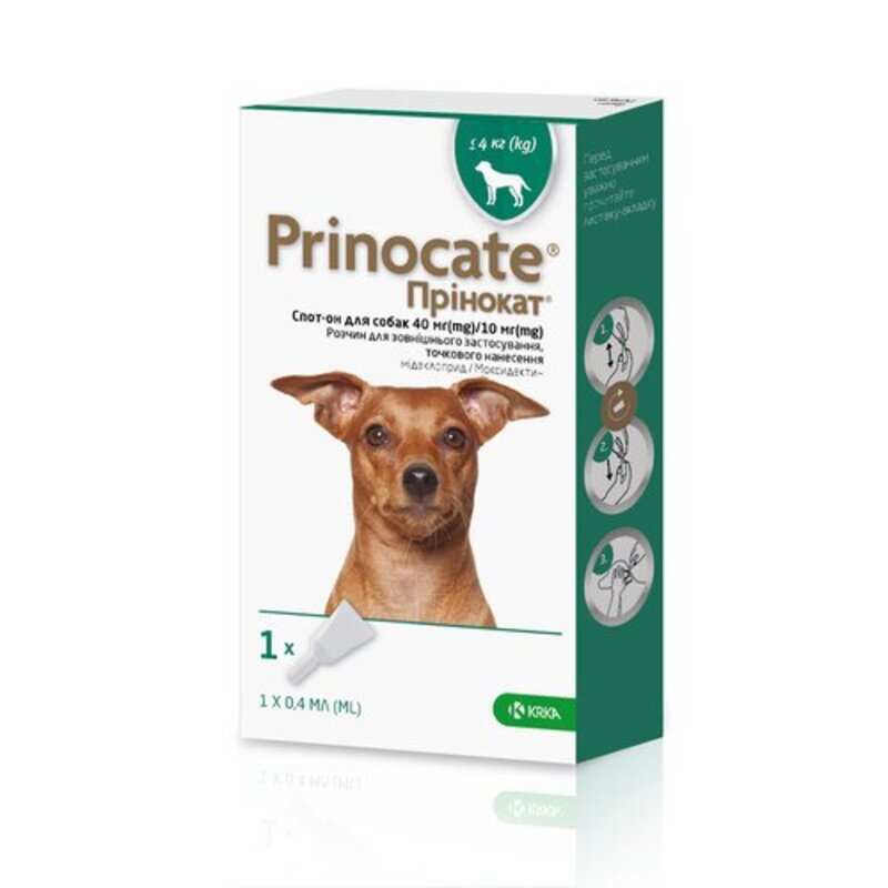 Купити KRKA (КРКА) Prinocate Dog - Протипаразитарні краплі Прінокат на ...